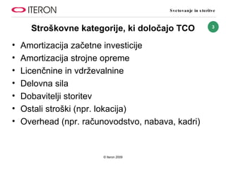 Iteron | Vrednotenje IT storitev - IT Service costing | PPT