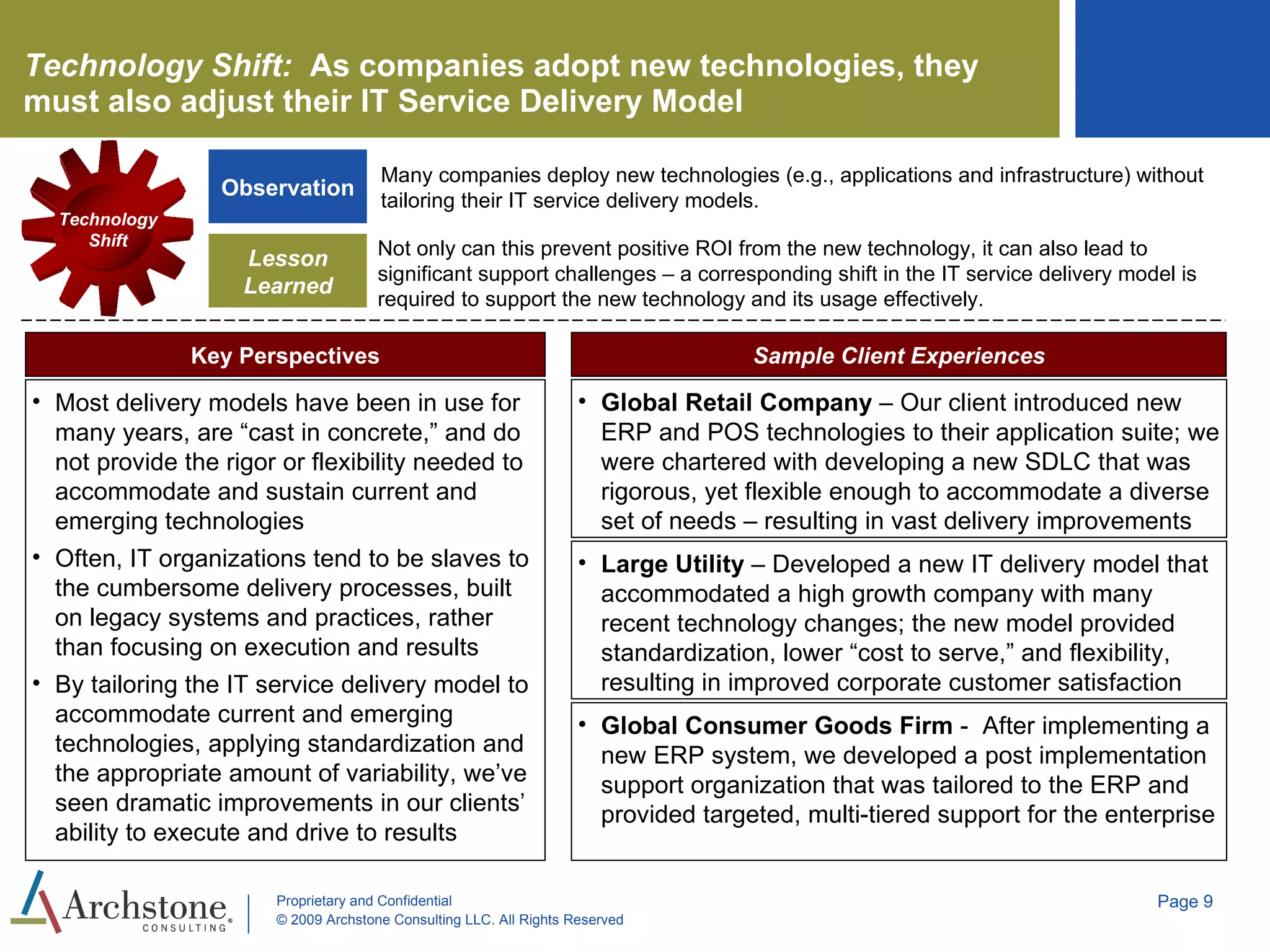 IT Service Delivery Model Overview | PPT