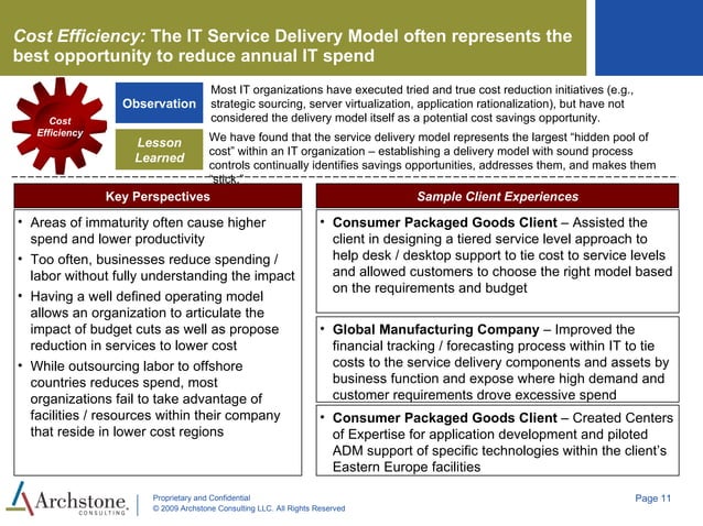 IT Service Delivery Model Overview | PPT