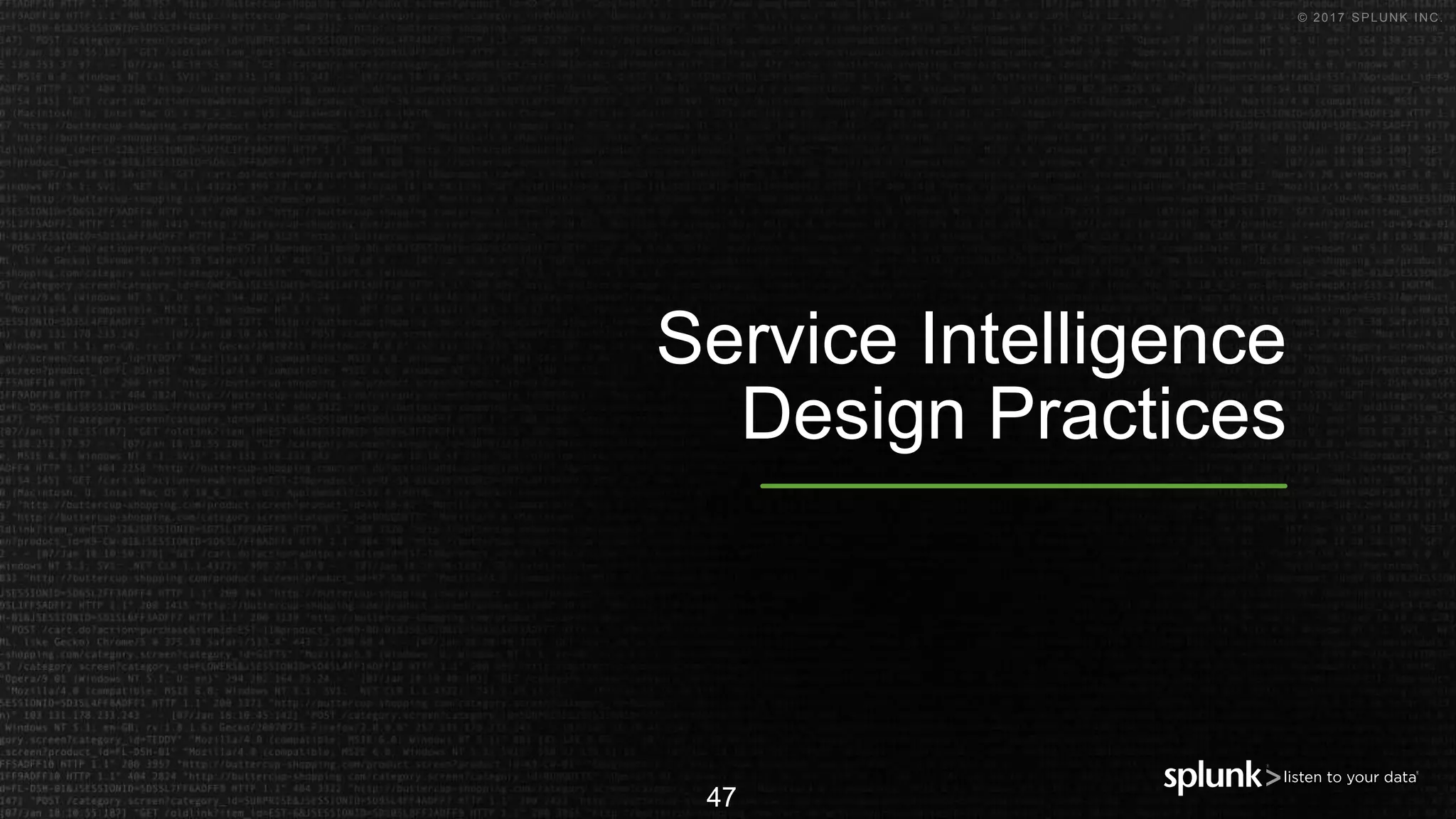 Building Service Intelligence with Splunk IT Service Intelligence (ITSI) | PPT