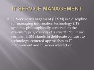 It Service Management | PPT