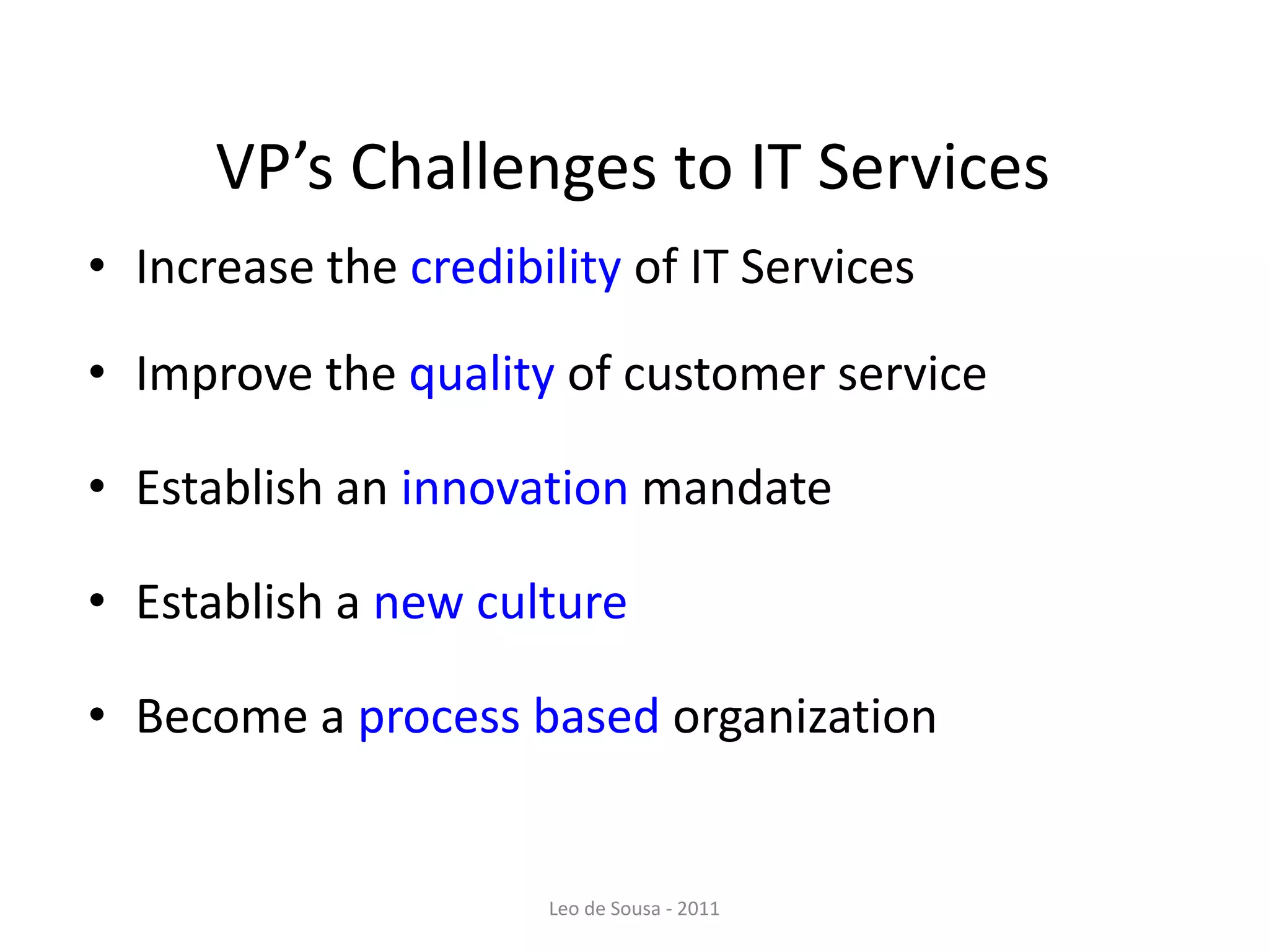 IT Service Management Overview | PPT
