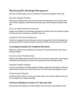 IT Services Ads_ Tips for Cost-Effective Campaigns.pdf
