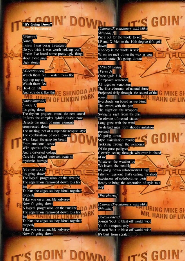 It's goin down lyrics | PDF