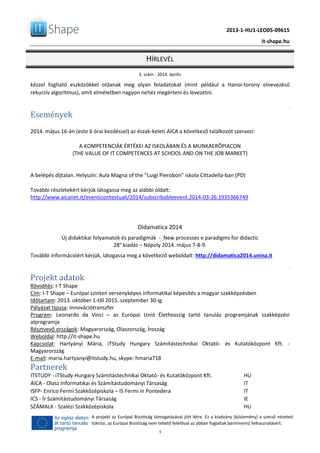 Itshape newsletter 3_hu_f | PDF