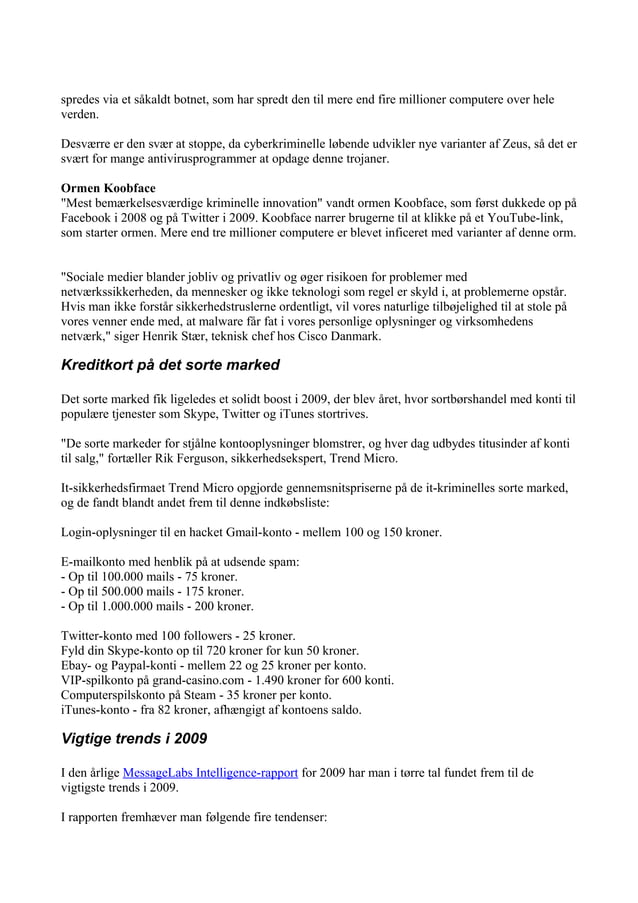 IT sikkerhed 2009 | PDF