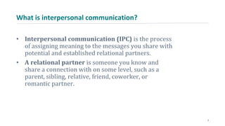 It's Interpersonal Ch. 1 | PPTX