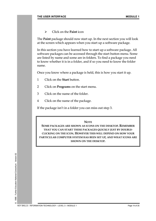 It skills module 1 - user interface | PDF