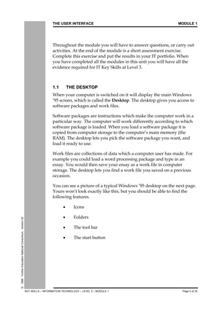 It skills module 1 - user interface | PDF | Computer Software and Applications | Computing