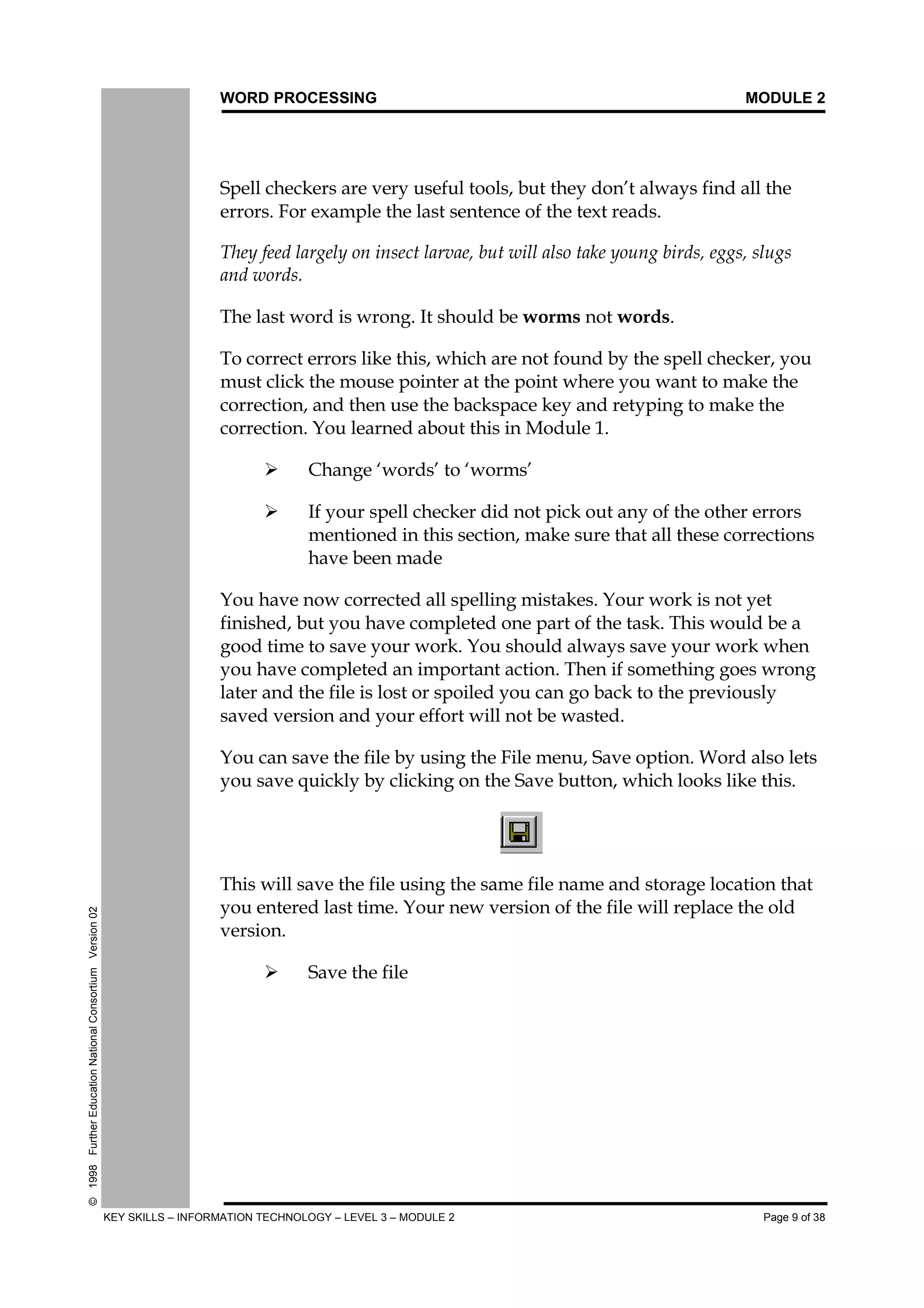 It skills module 2 - word processing | PDF