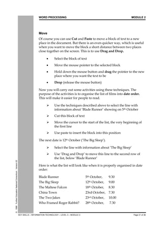 It skills module 2 - word processing | PDF