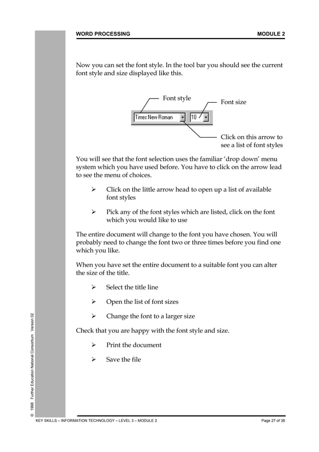 It skills module 2 - word processing | PDF