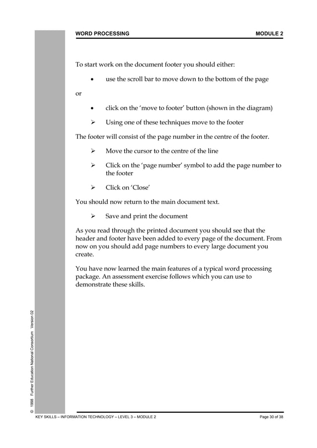 It skills module 2 - word processing | PDF
