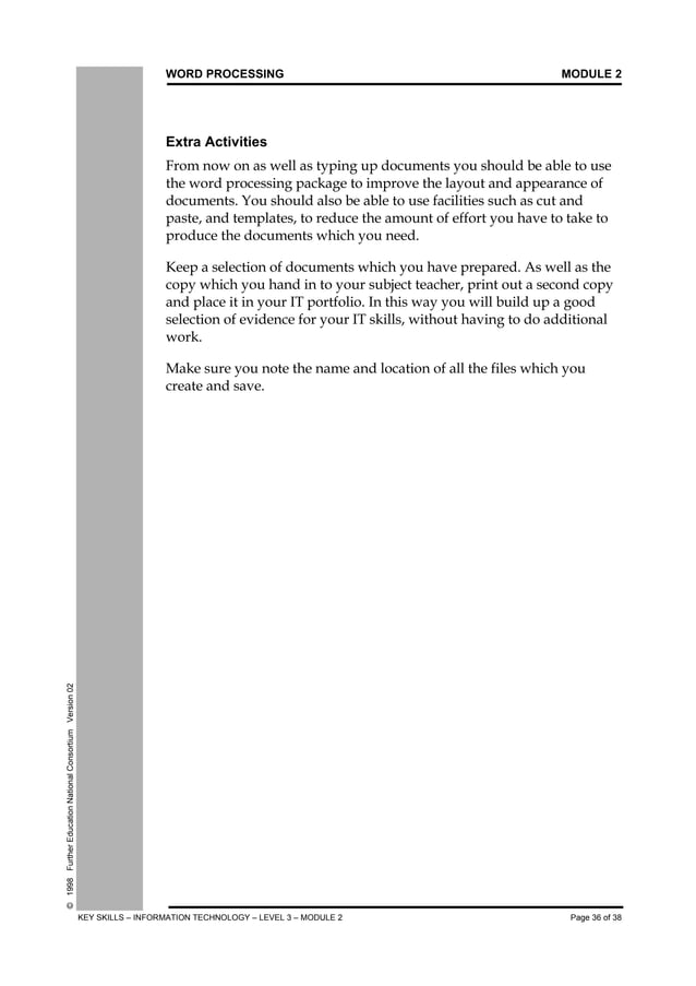 It skills module 2 - word processing | PDF