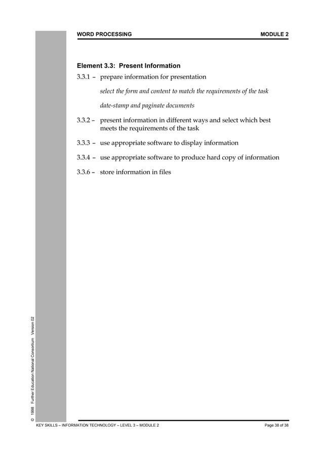 It skills module 2 - word processing | PDF