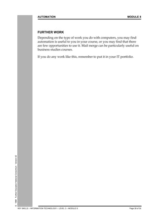 It skills module 8 - automation | PDF