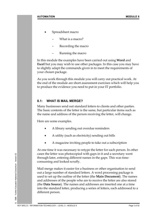 It skills module 8 - automation | PDF