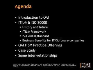 QAI -ITSM Practice Presentation | PPT