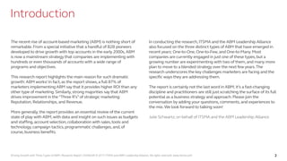 ITSMA and ABM Leadership Alliance Leadership Survey: Driving Growth ...