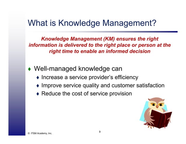SKMS - Knowledge Management - ITSM Academy Webinar | PPT