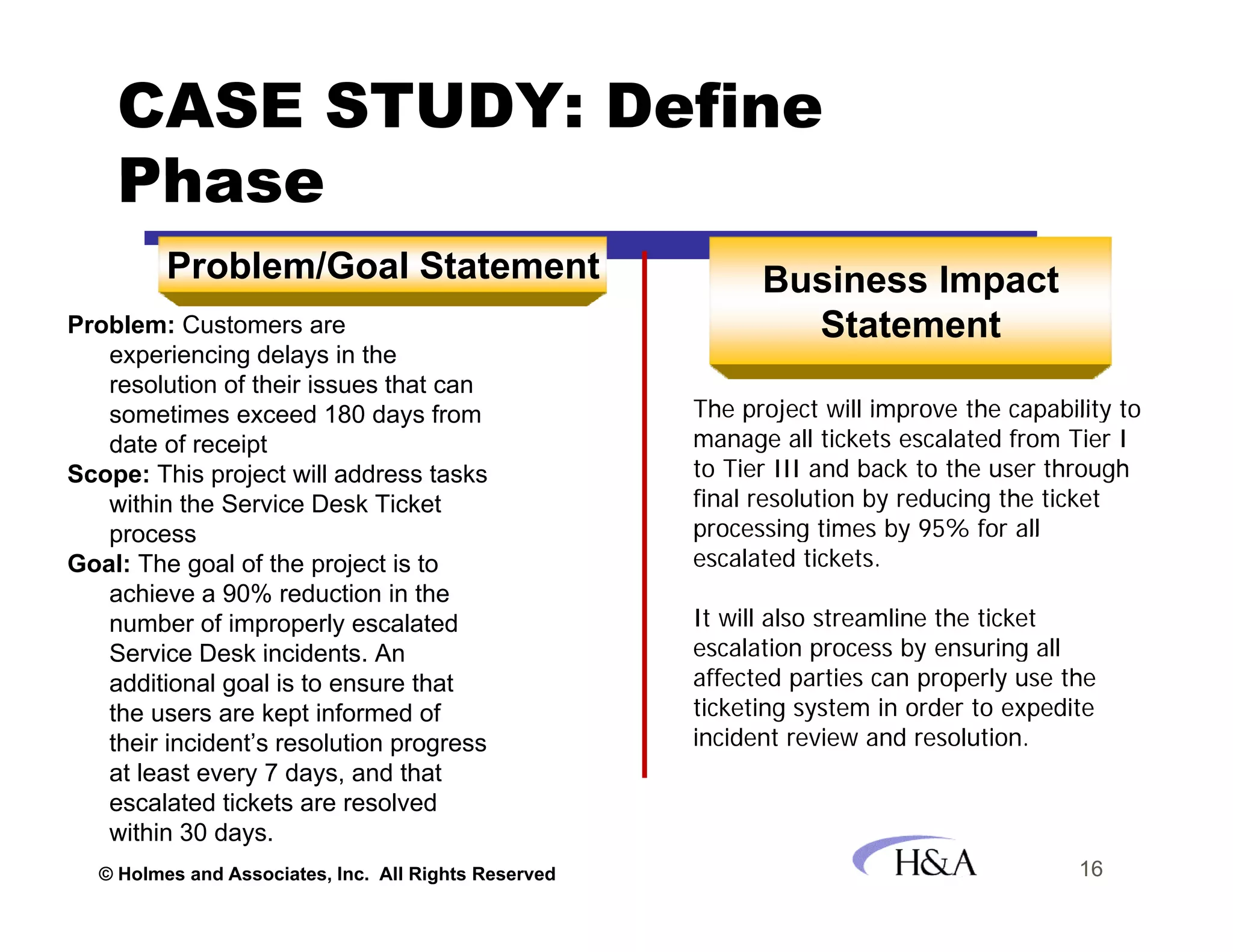 Using Six Sigma to Drive Tangible Service Desk Improvement and Savings ...