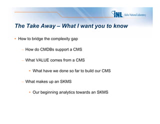 Ongoing Implementation of a Configuration Management System (CMS) | PDF