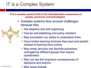 Managing across the ITIL Lifecycle - ITSM Academy Webinar | PPT