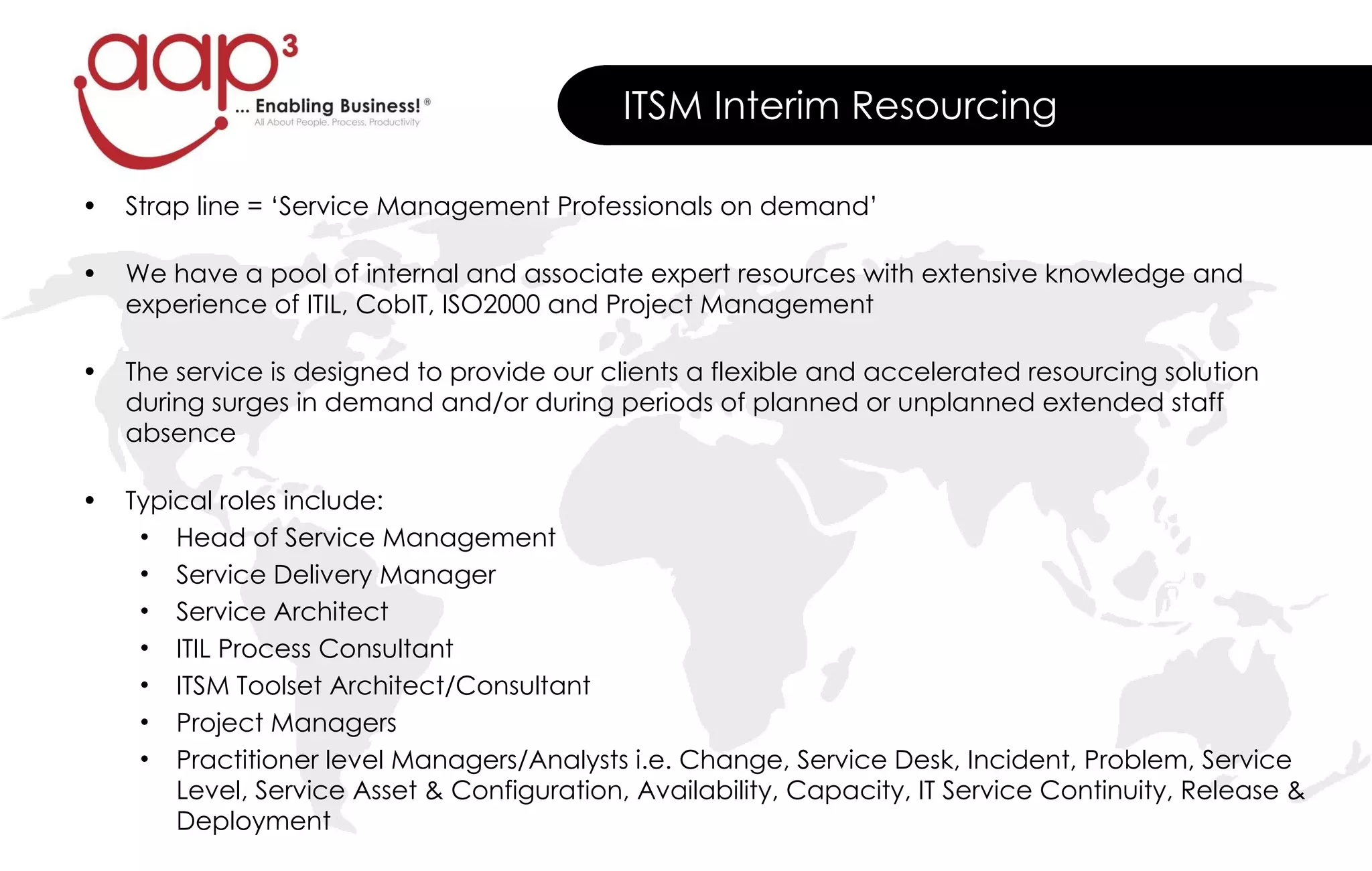 aap3 ITSM Presentation | PPT