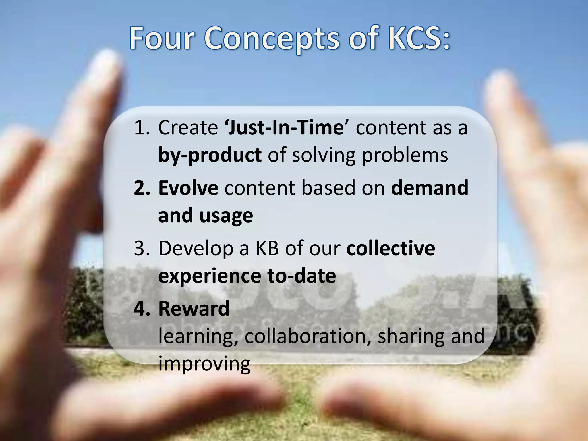 Introduction to Knowledge Centered Support - Knowledge Management ...