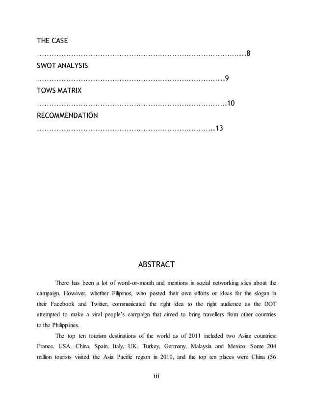 IT'S MORE FUN IN THE PHILIPPINES (CASE STUDY) | DOCX