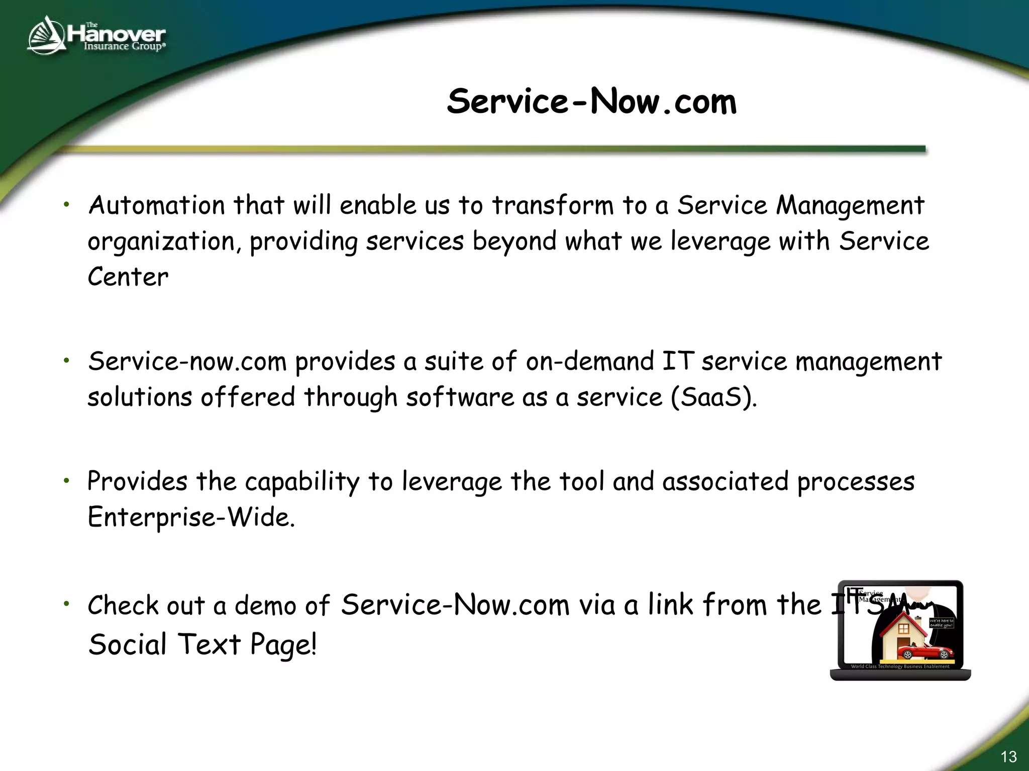 ITSM Presentation | PPT