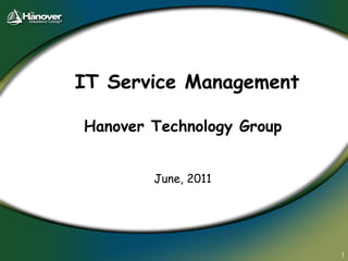 ITSM Presentation | PPT