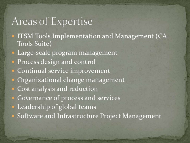 ITSM Sr Manager, Tools Implementation