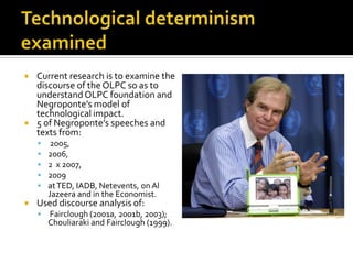 'It’s not a laptop project. it’s an education project': The discursive construction of the OLPC ...