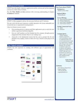 Itsoft company profile | PDF