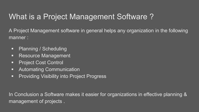 IT softwares & packages used for project management | PPT