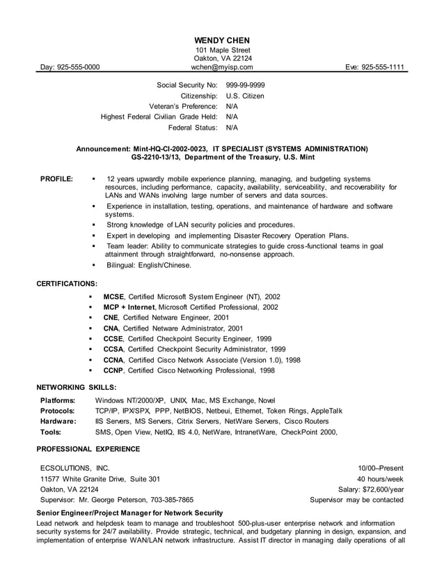It specialist (best) CV template | PDF