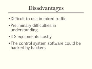INTELLIGENT TRANSPORT SYSTEM (ITS) | PPTX