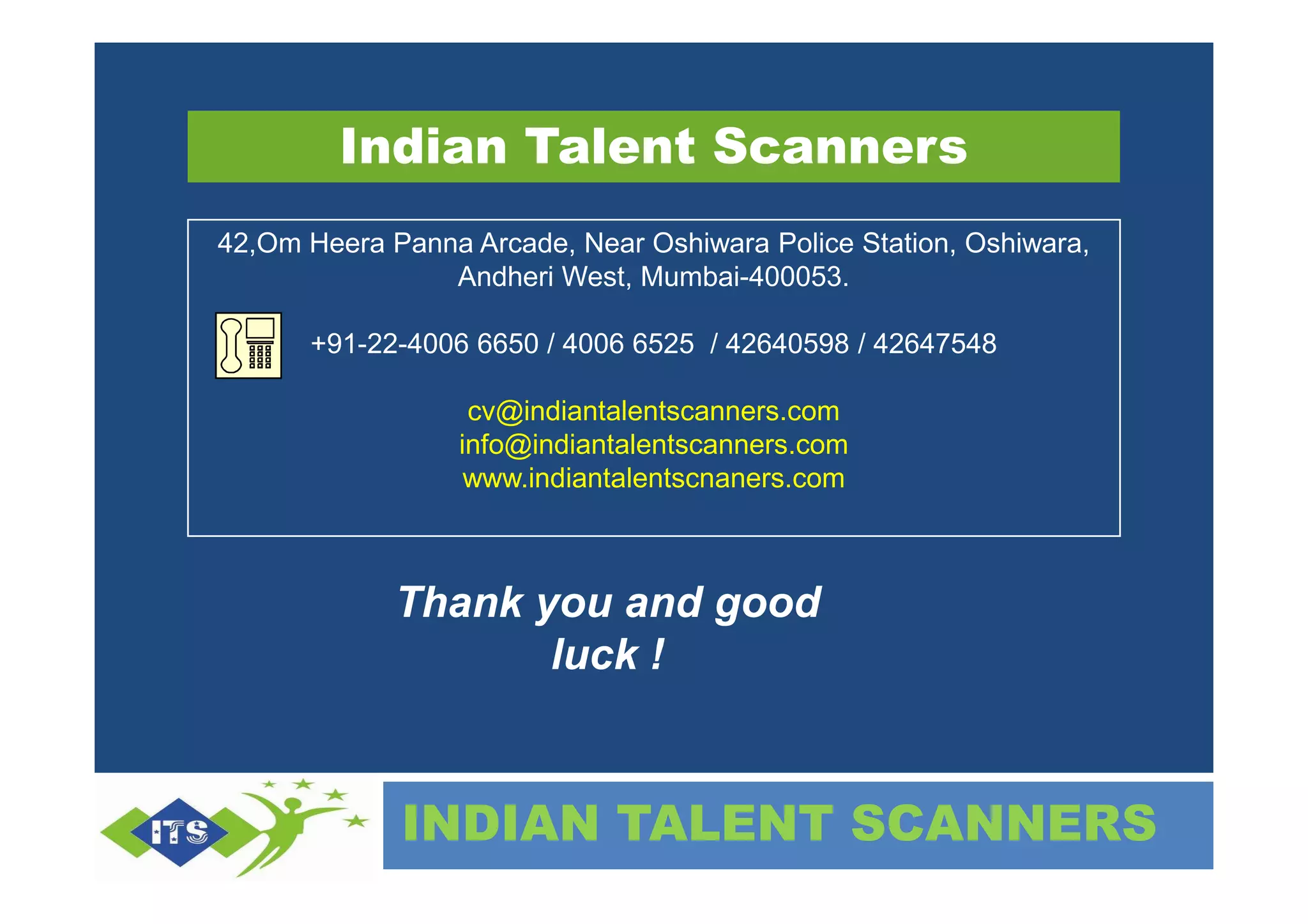 Indian Talent Scanners | PPT
