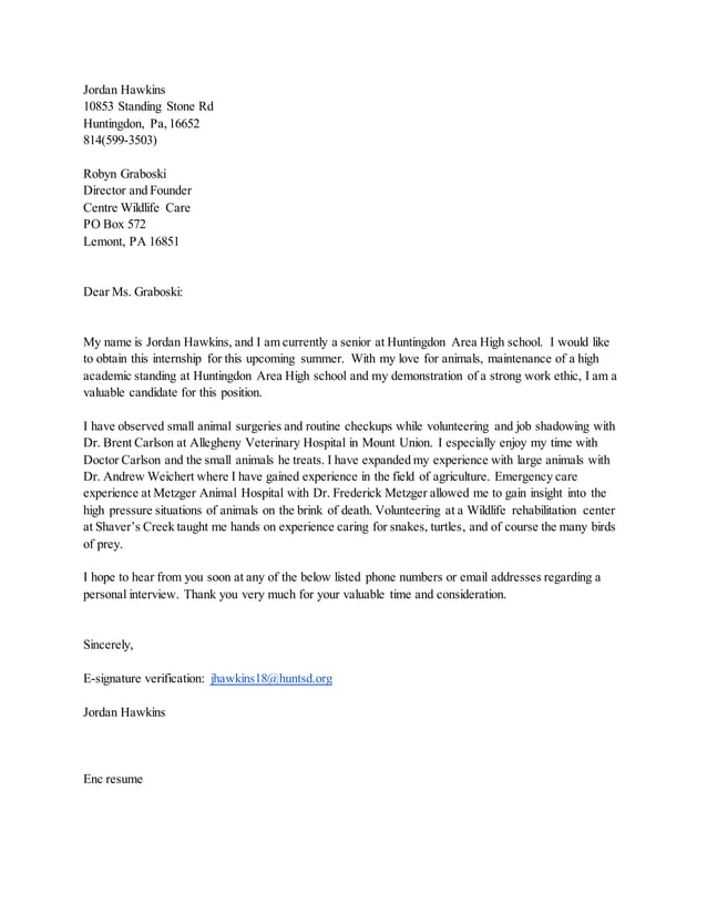 English cover letter | PDF