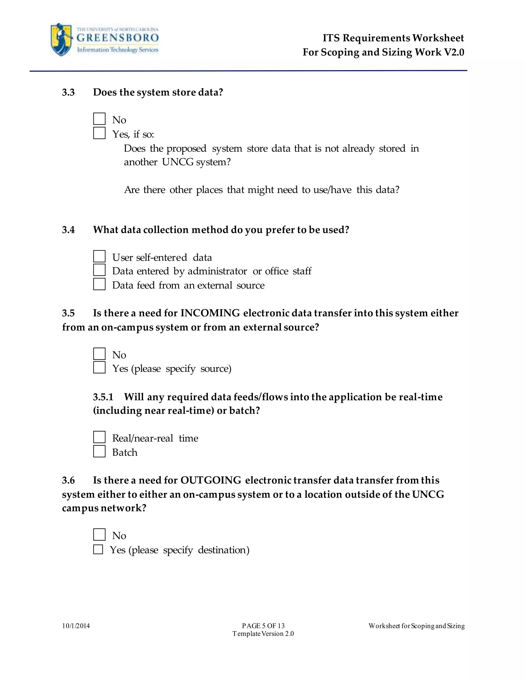 Its requirements worksheet for scoping and sizing v2.0 | DOCX