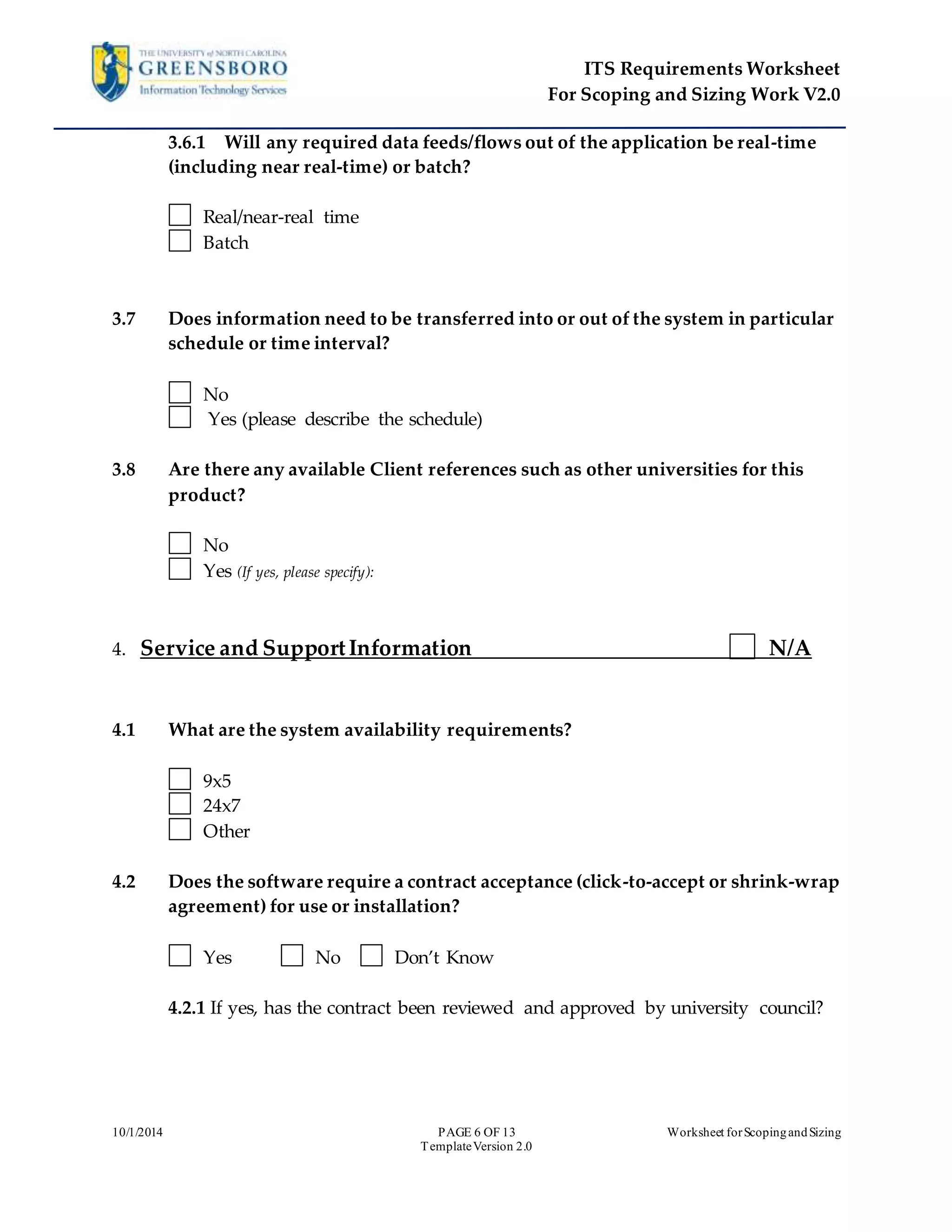 Its requirements worksheet for scoping and sizing v2.0 | DOCX