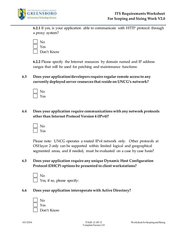 Its requirements worksheet for scoping and sizing v2.0 | DOCX