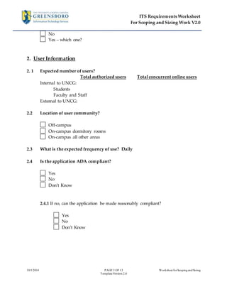Its requirements worksheet for scoping and sizing v2.0 | DOCX