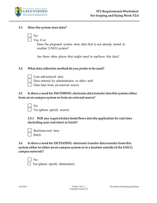 Its requirements worksheet for scoping and sizing v2.0 | DOCX