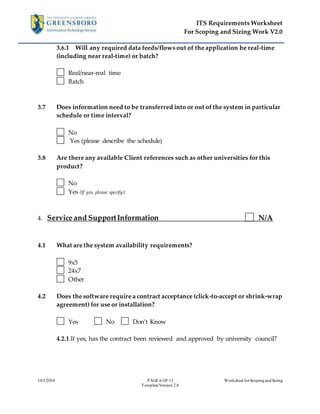 Its requirements worksheet for scoping and sizing v2.0 | DOCX