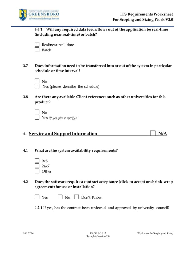 Its requirements worksheet for scoping and sizing v2.0 | DOCX