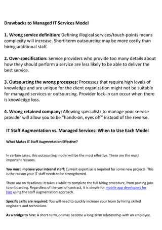 IT Staff Augmentation vs. Managed Services – What to Choose for Your Next Project.ppt