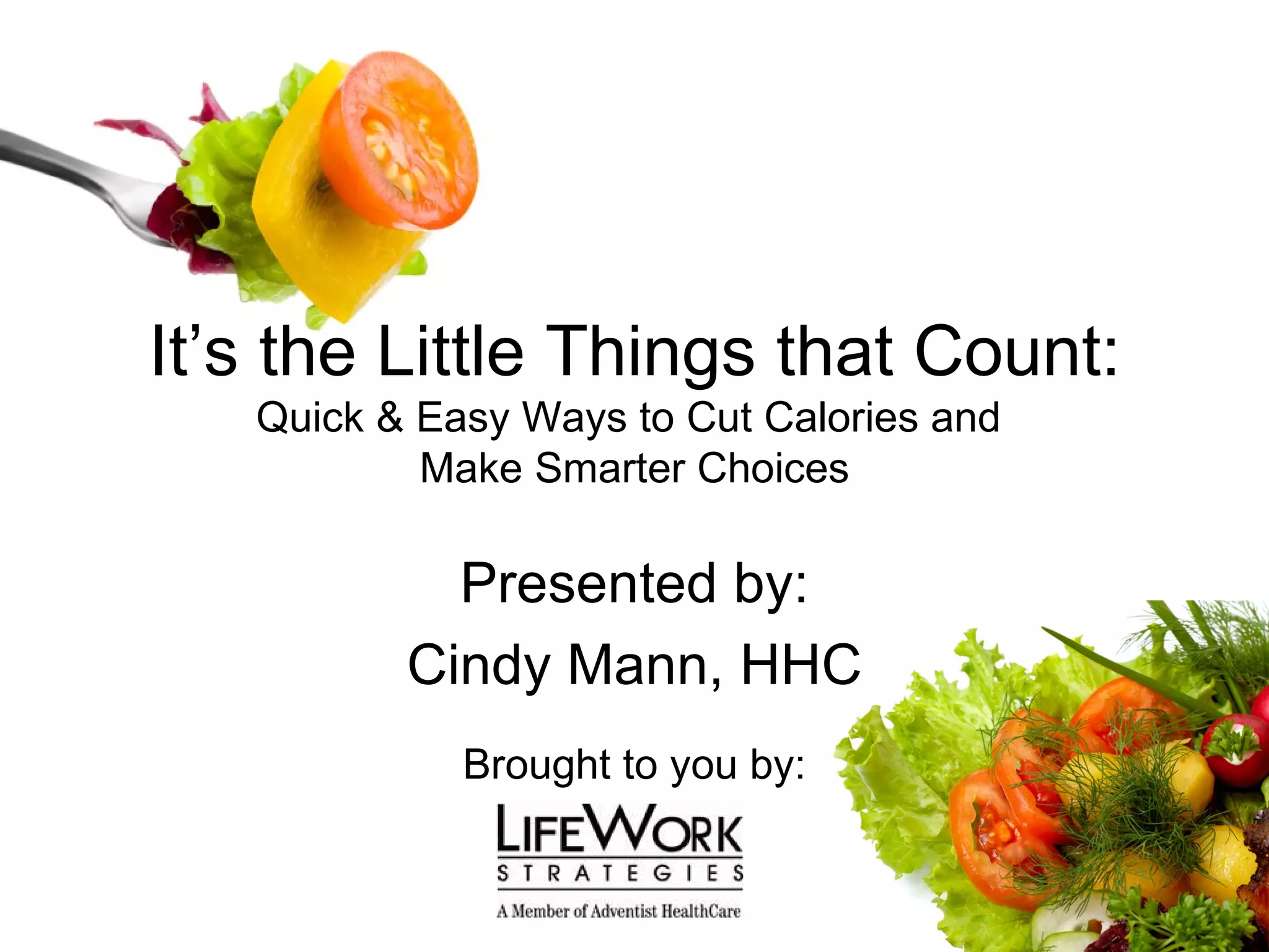 It's the Little Things that Count | PPT