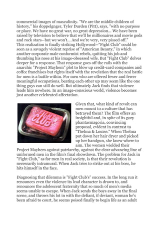 Fight Club: It's Thelma and Louise for guys | DOCX